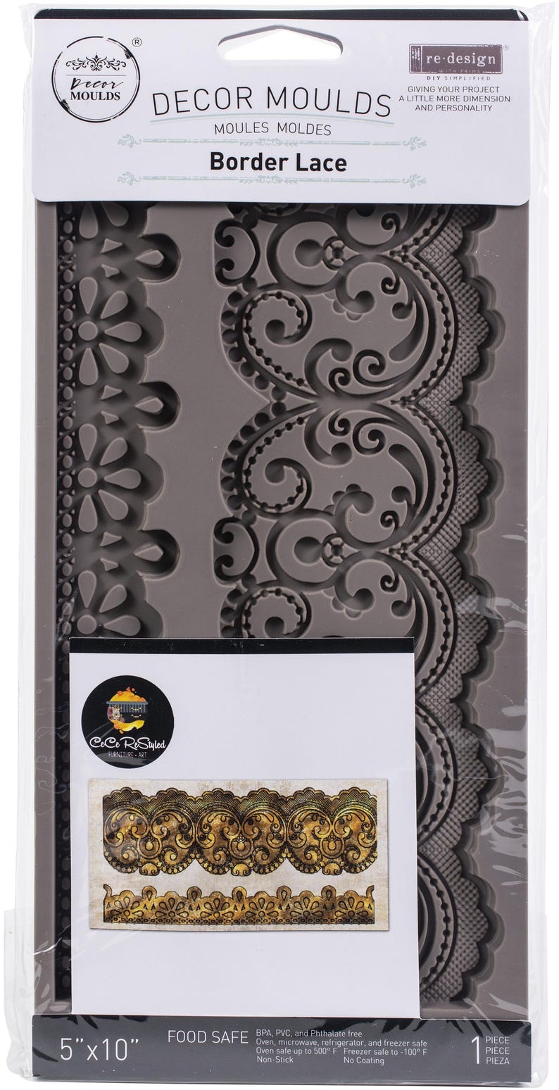 Prima Marketing Re-design Mould 5"x10"x8mm-border Lace - Etsy