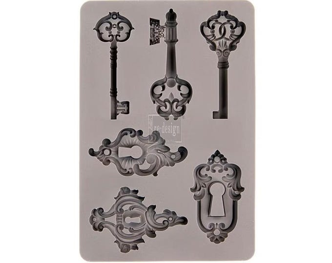 KEYS & KEY HOLES Silicone Mold - Redesign With Prima - Etsy