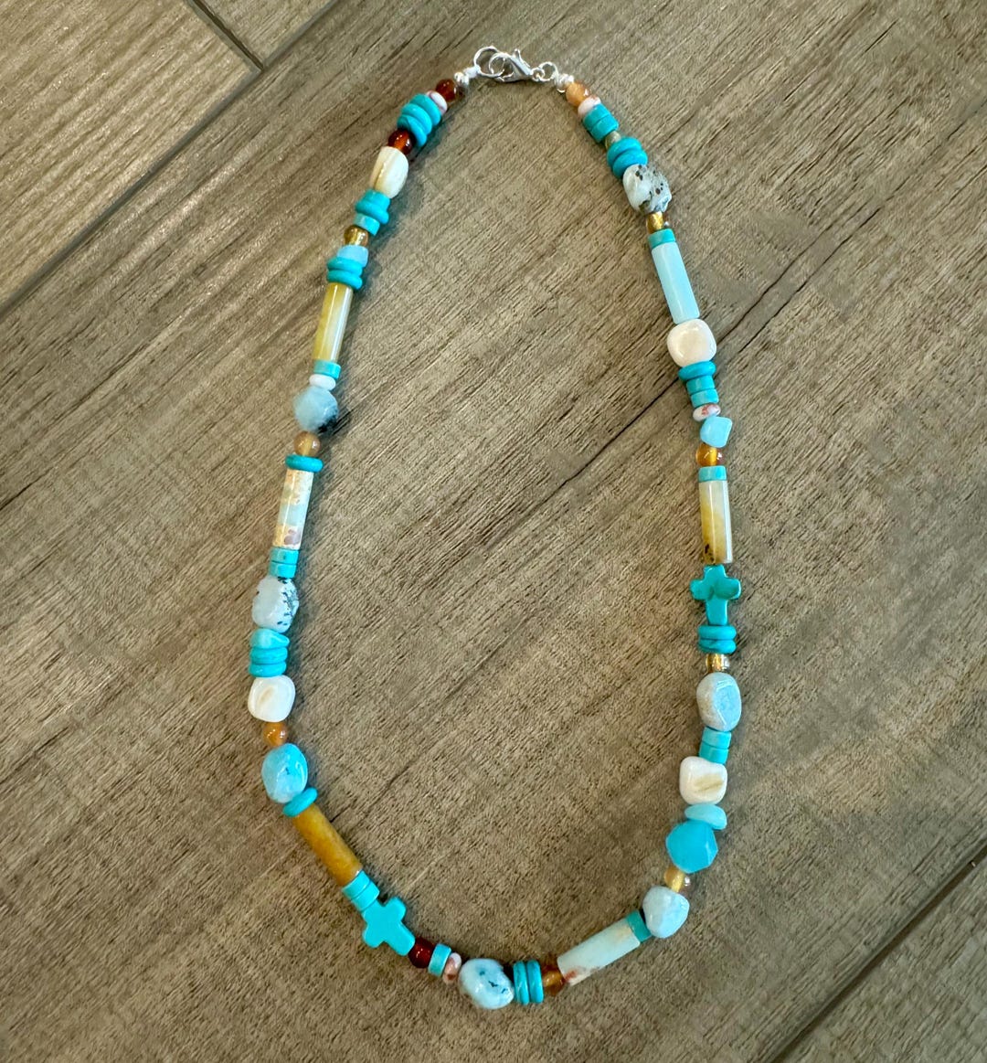 Yellowstone • Turquoise Yellow Stones Semiprecious • Faith Jesus Cross ...