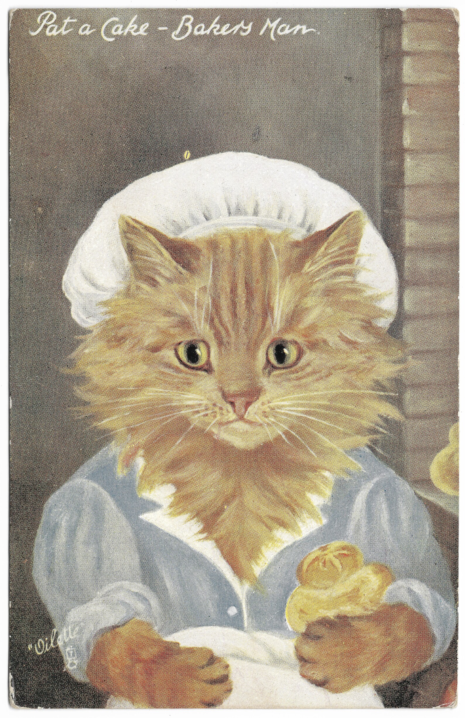 Vintage Postcard Pat a Caker Bakers Man by G L Barnes Postmark 1907 ...