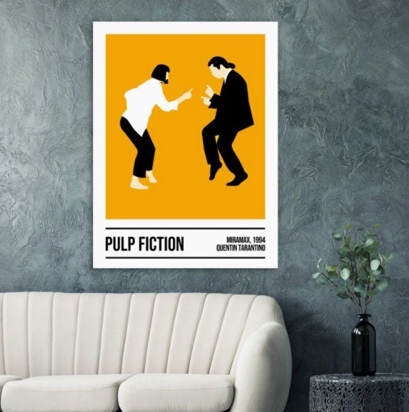 Pulp Fiction Movie Poster, Pulp Fiction Dancing Print