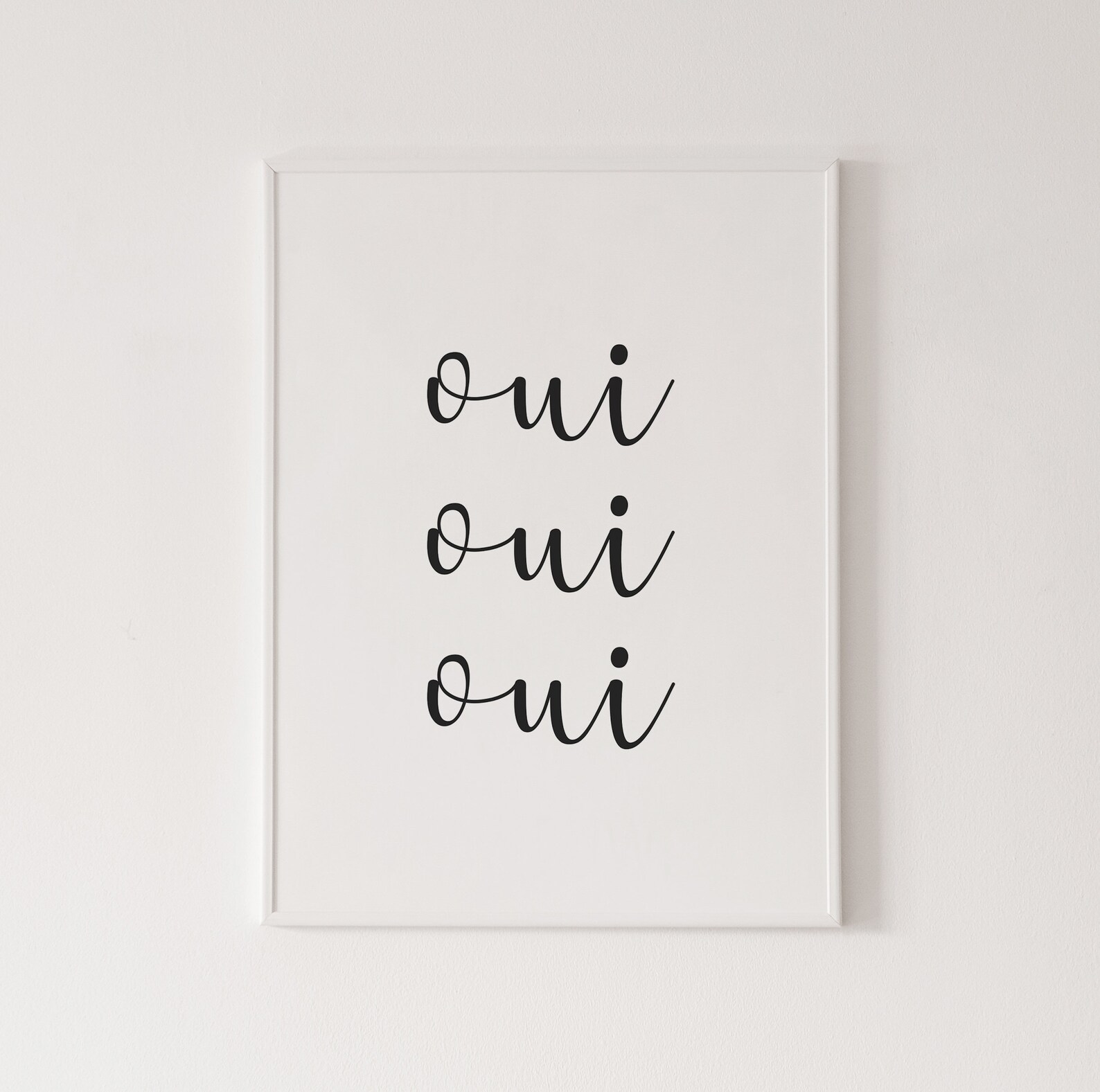 Oui Oui Oui print French home decor high quality print oui | Etsy