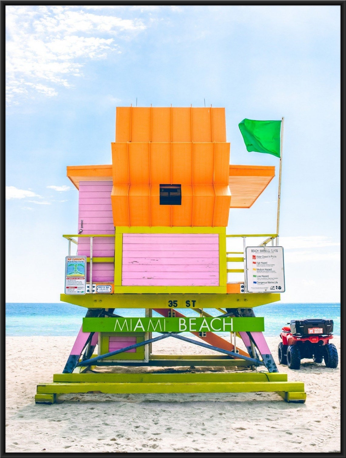 Miami Beach Box Poster High Quality Print Home Decor Wall | Etsy