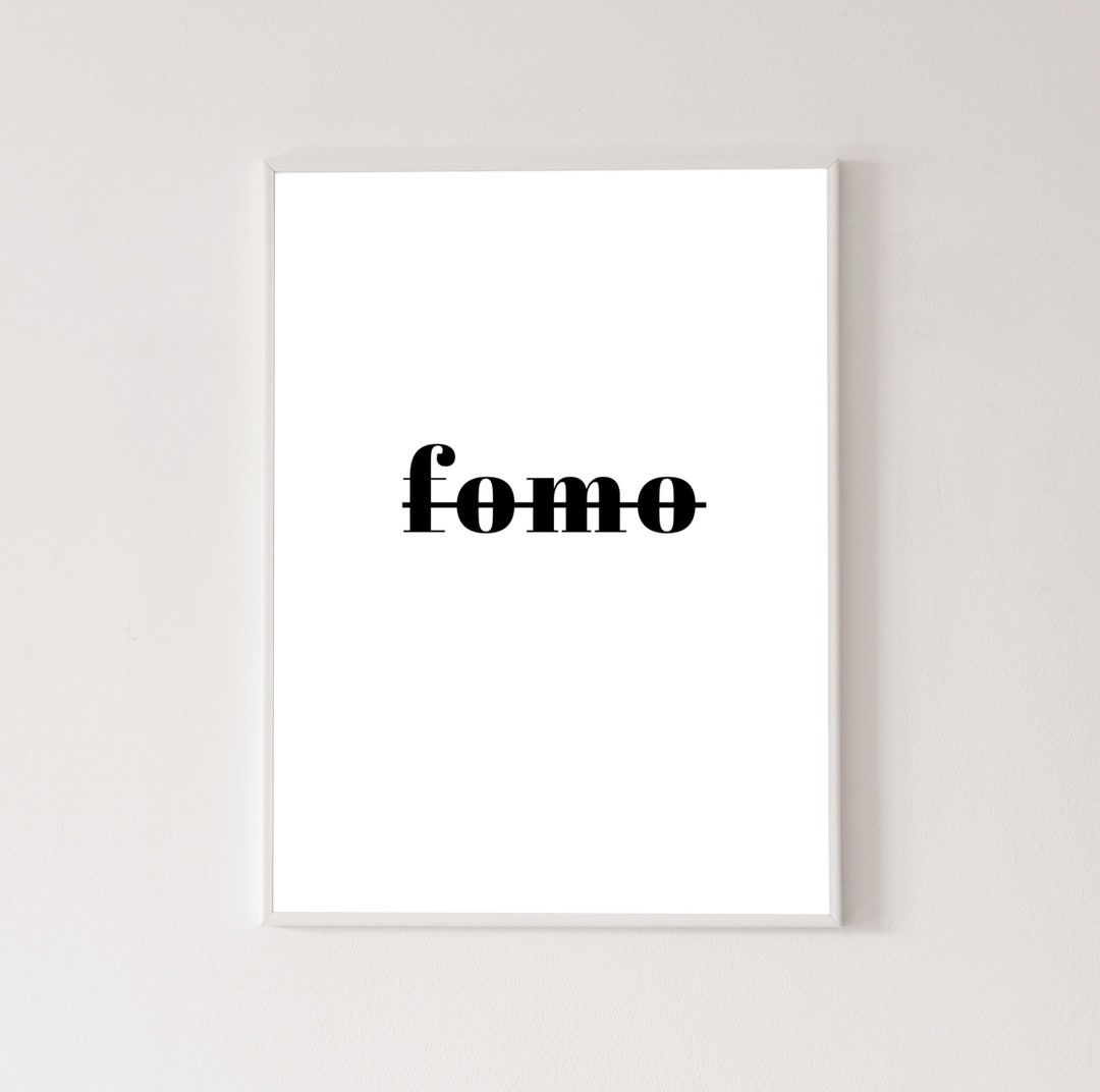 Fomo Poster, High Quality Print, Home Decor, Wall Art, Contemporary ...