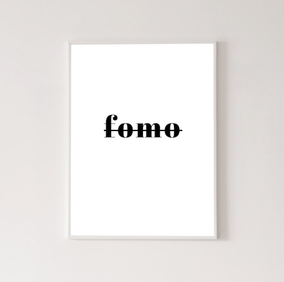 Fomo poster high quality print home decor wall art | Etsy