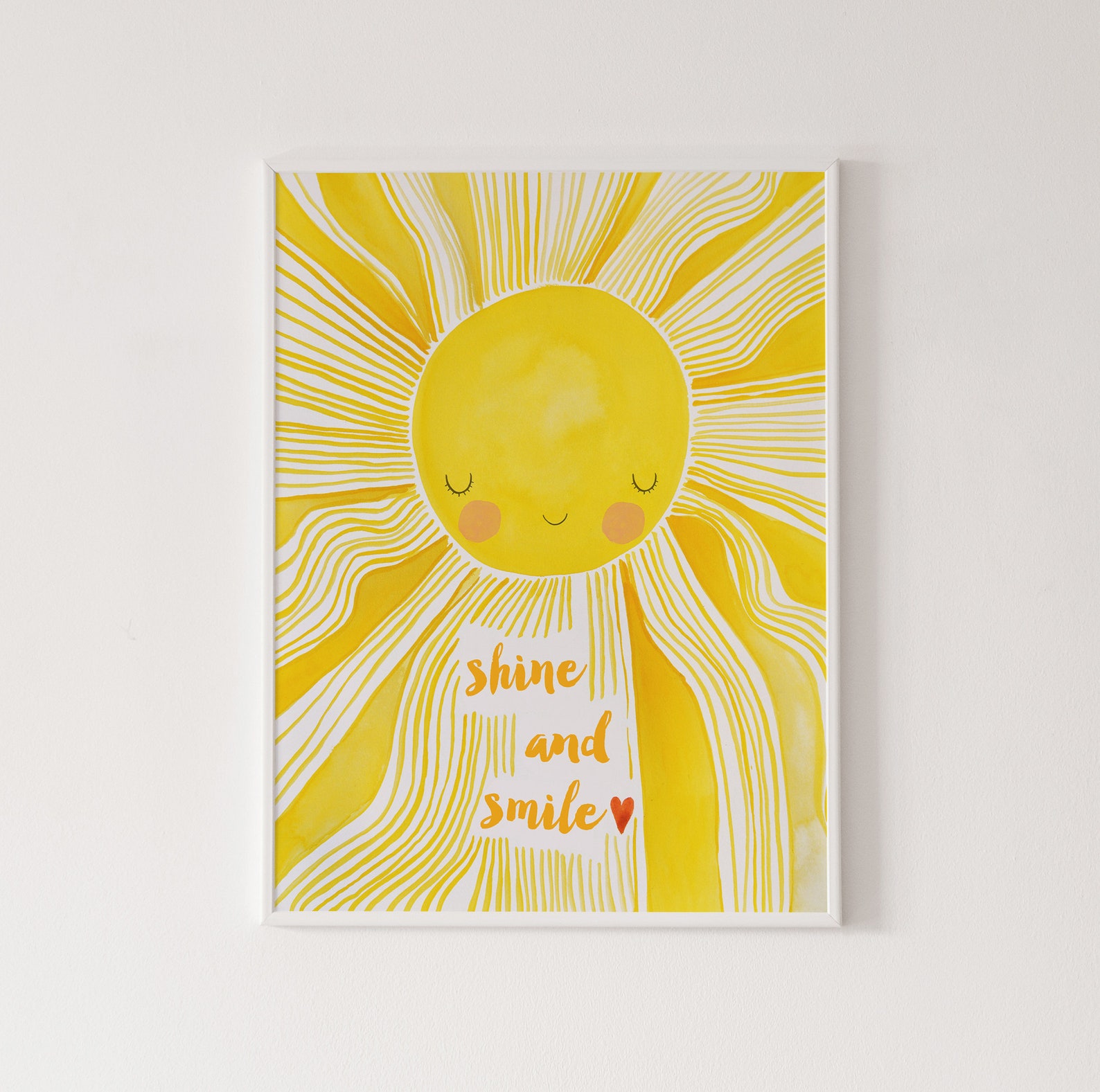 Smile and Shine Print Cute Kid's Poster Nursery Decor | Etsy