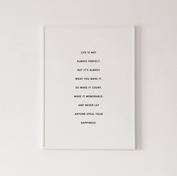 Life is What You Make It Poster High Quality Print Home | Etsy