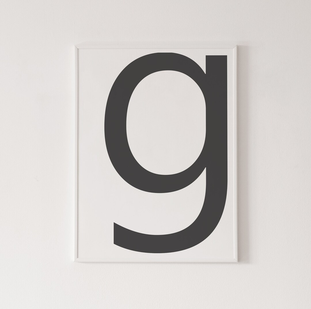 Letter G Poster, High Quality Print, Home Decor, Wall Art, Contemporary ...