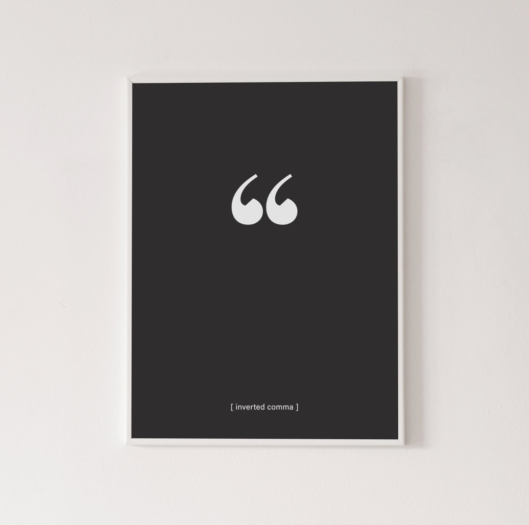 Inverted Comma Poster, High Quality Print, Home Decor, Wall Art ...