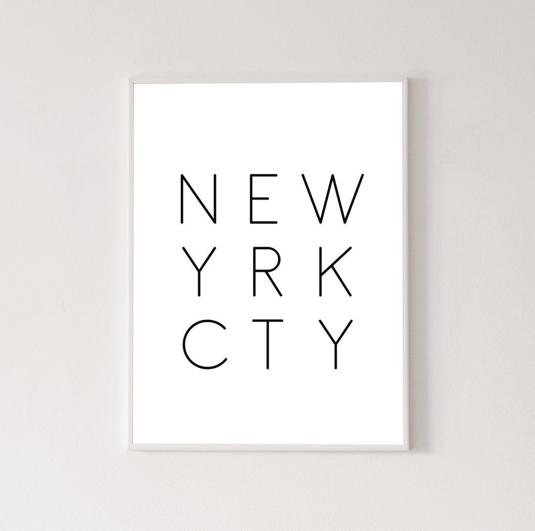 Minimalist New York City Poster, Gallery Wall Art Print - Etsy
