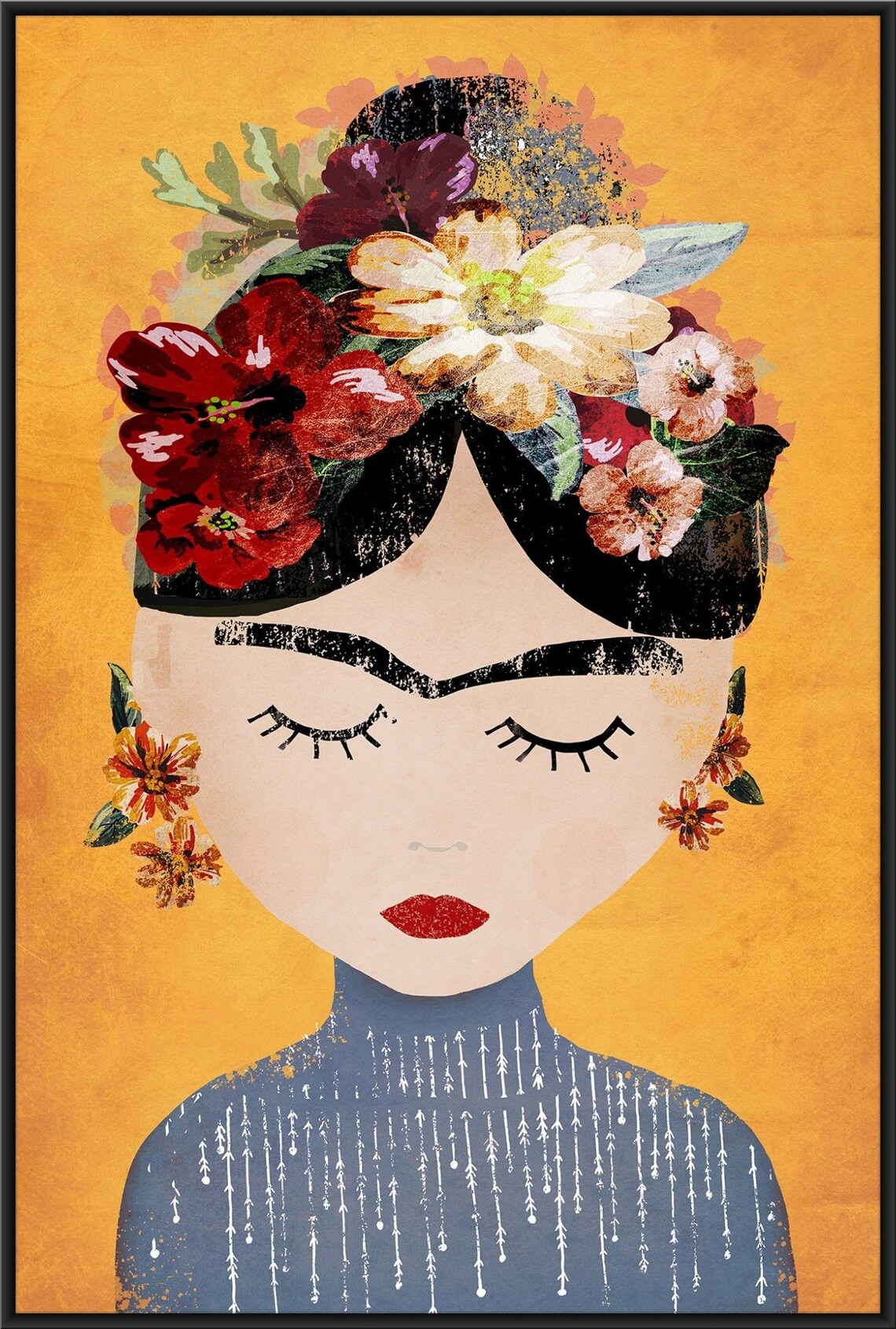 Frida Print, Frida Illustration, Frida Exhibition Poster, Feminist Art ...