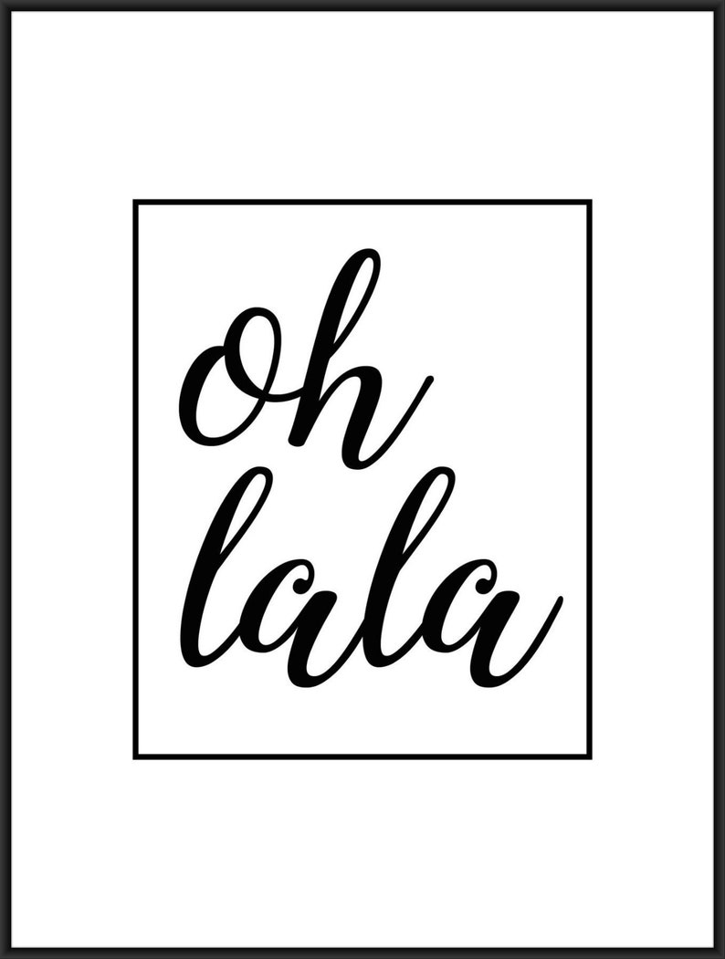 Oh Lala Poster, High Quality Print, Home Decor, Wall Art, Contemporary ...