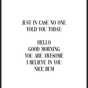 Nice Bum Poster, High Quality Print, Home Decor, Wall Art, Contemporary ...