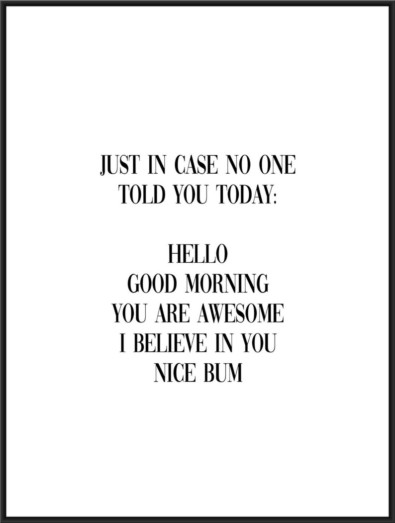 Nice Bum Poster, High Quality Print, Home Decor, Wall Art, Contemporary ...