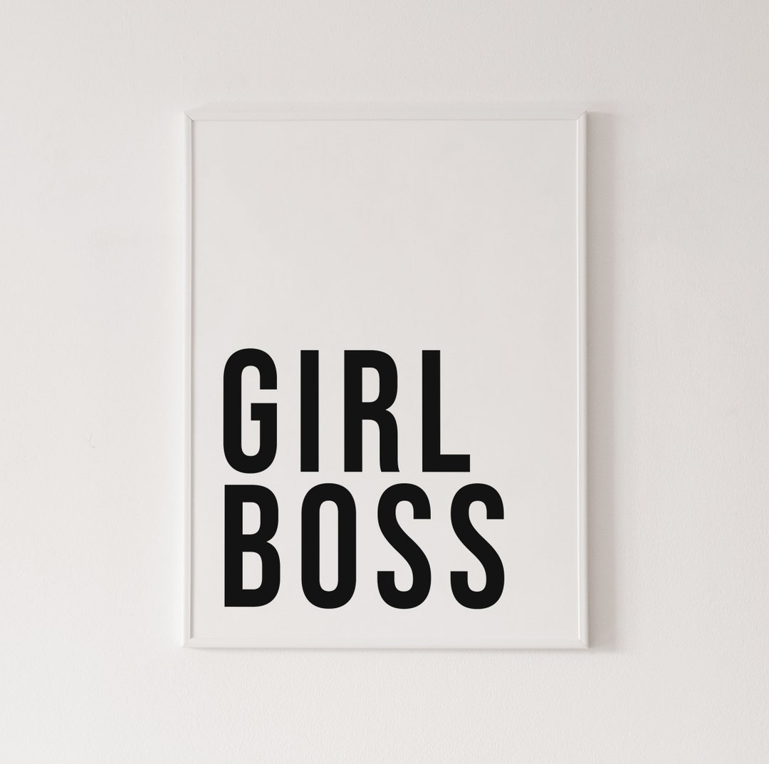Girl Boss Poster, High Quality Print, Home Decor, Wall Art ...