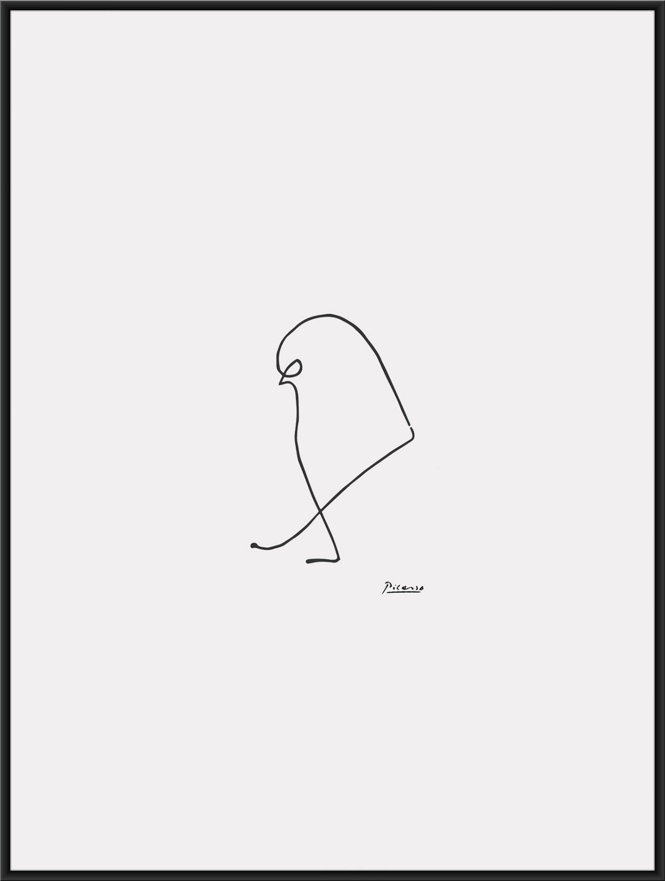 Picasso Sparrow Poster Pablo Picasso Bird Line Drawing - Etsy