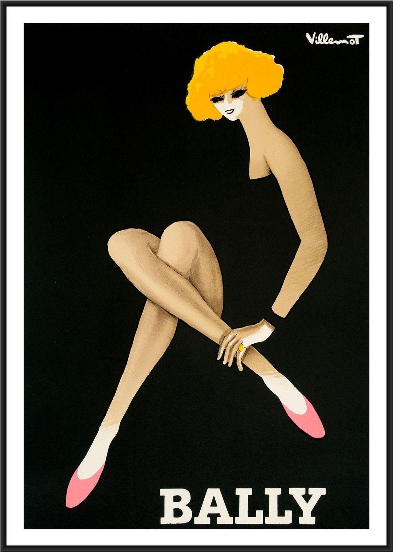 Bally Print Bally Blonde Woman Bernard Villemot Art Bally - Etsy UK