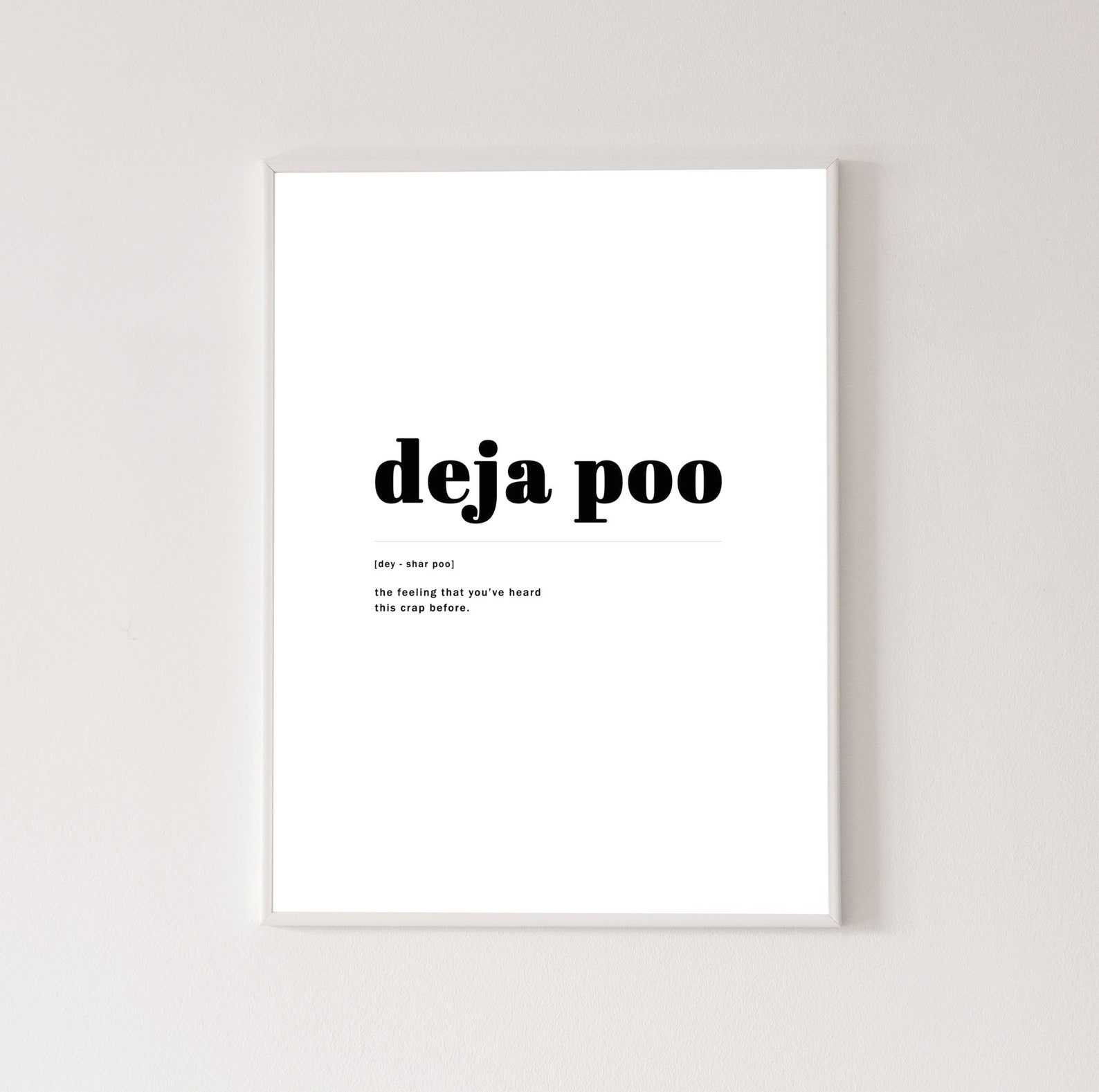 Deja Poo Poster High Quality Print Home Decor Wall Art - Etsy UK