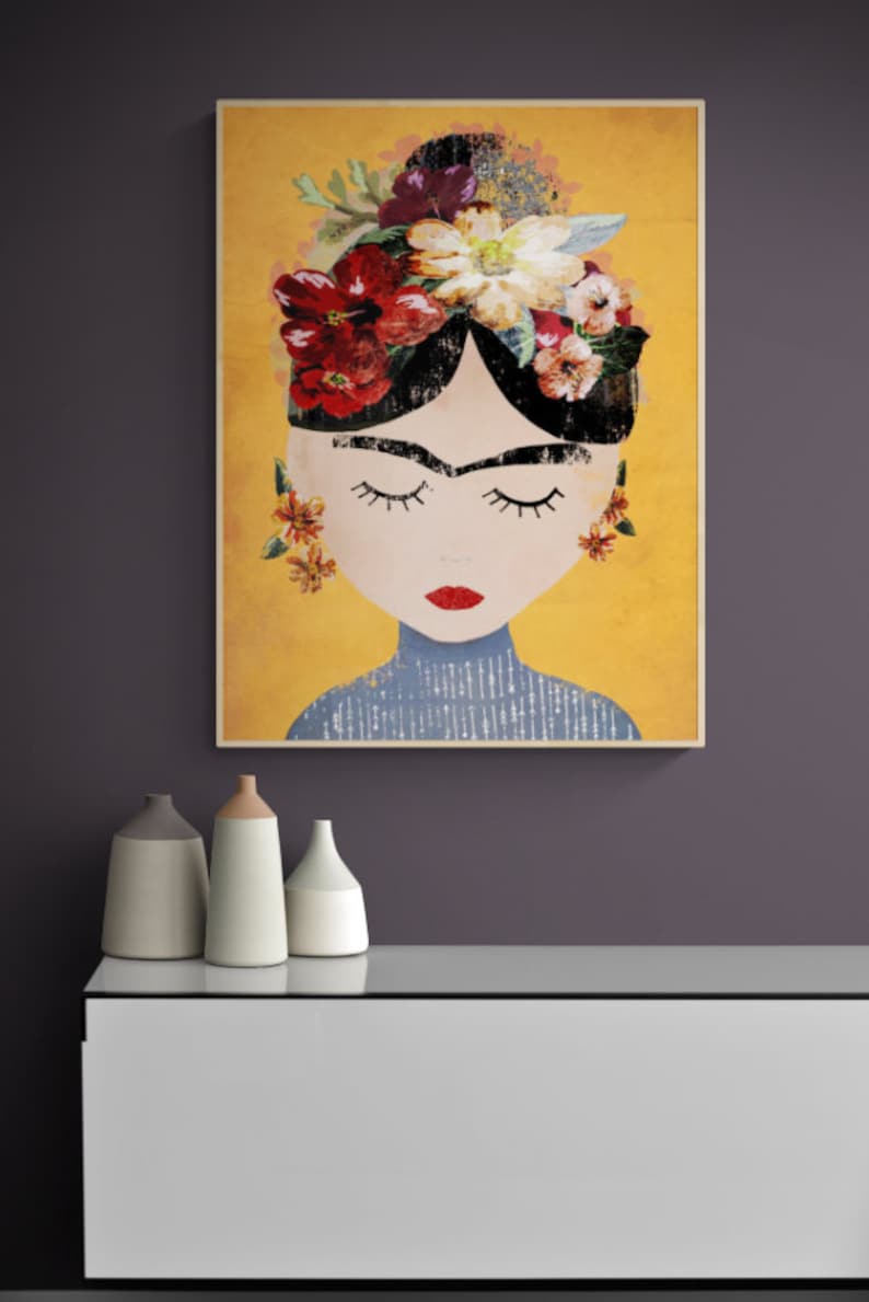 Frida Print, Frida Illustration, Frida Exhibition Poster, Feminist Art ...