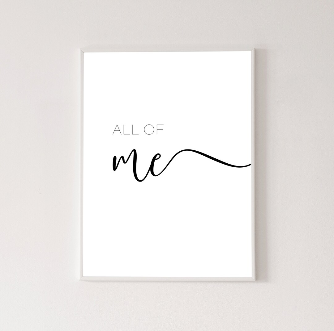 All of Me Poster, Romantic Print, Bedroom Decor, His and Her Prints ...
