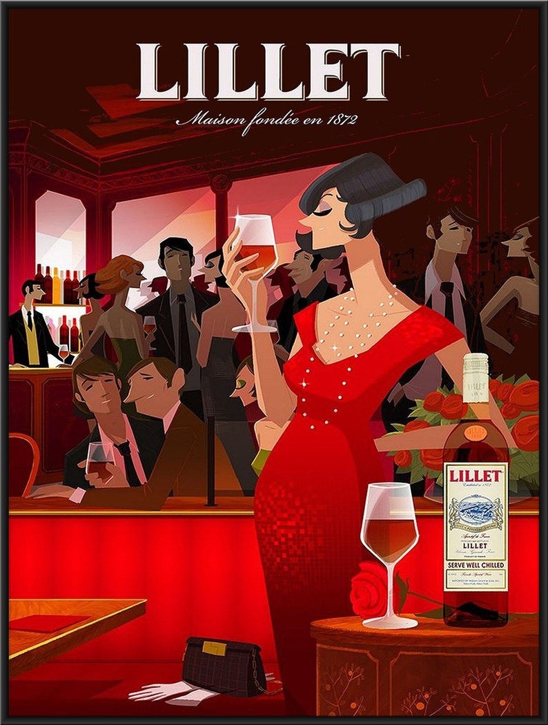 Vintage Lillet Poster High Quality Print Home Decor Wall - Etsy Australia