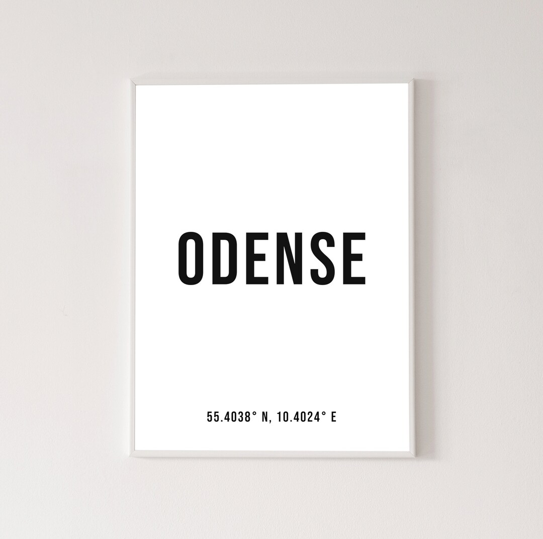 Odense Poster, High Quality Print, Home Decor, Wall Art, Contemporary ...