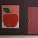 Red Apple Poster, Fruit Illustration, Abstract Food Print, Red Apple ...
