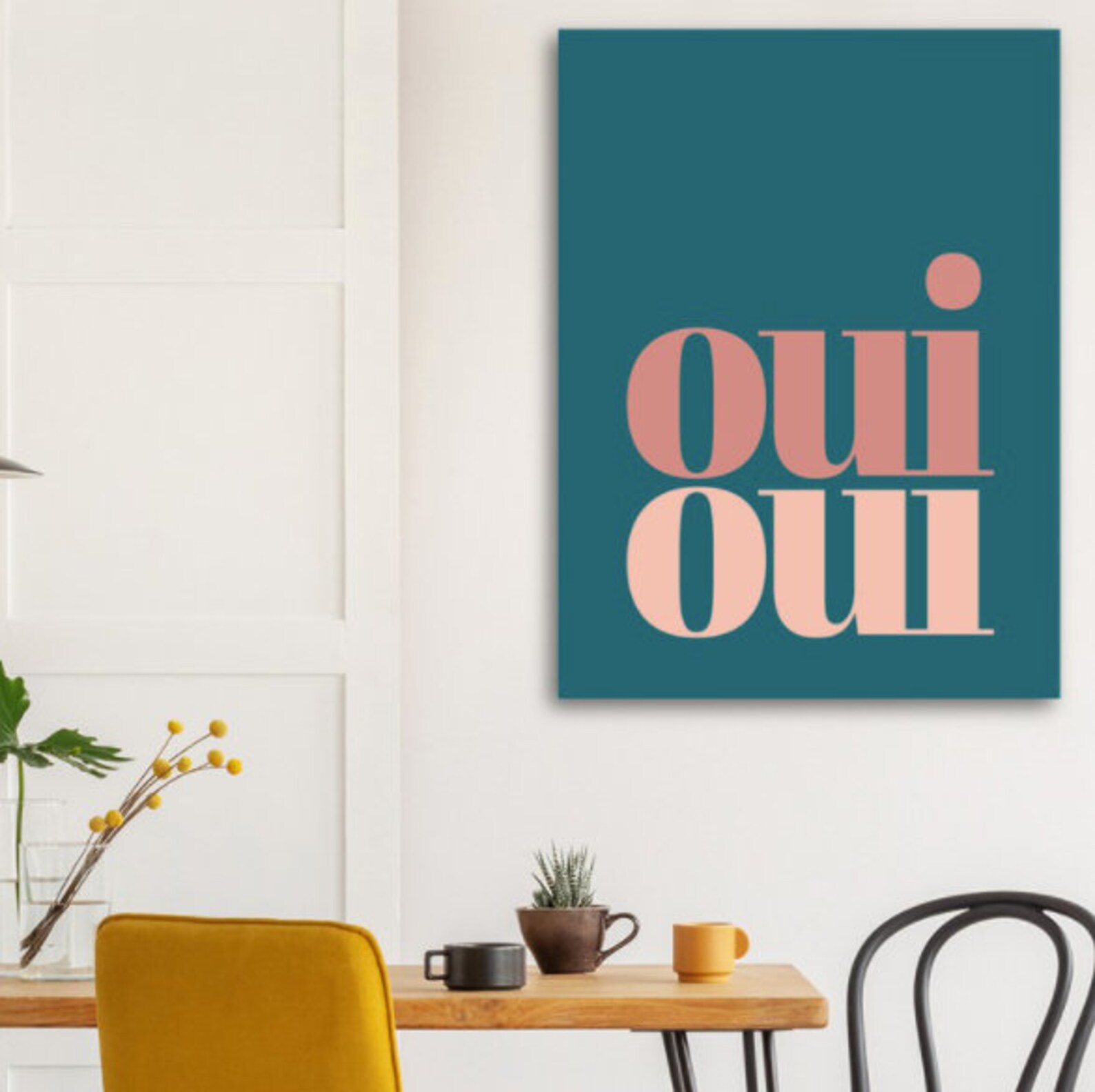 Digital Download, Oui Oui Print, French Home Decor, Typographic ...