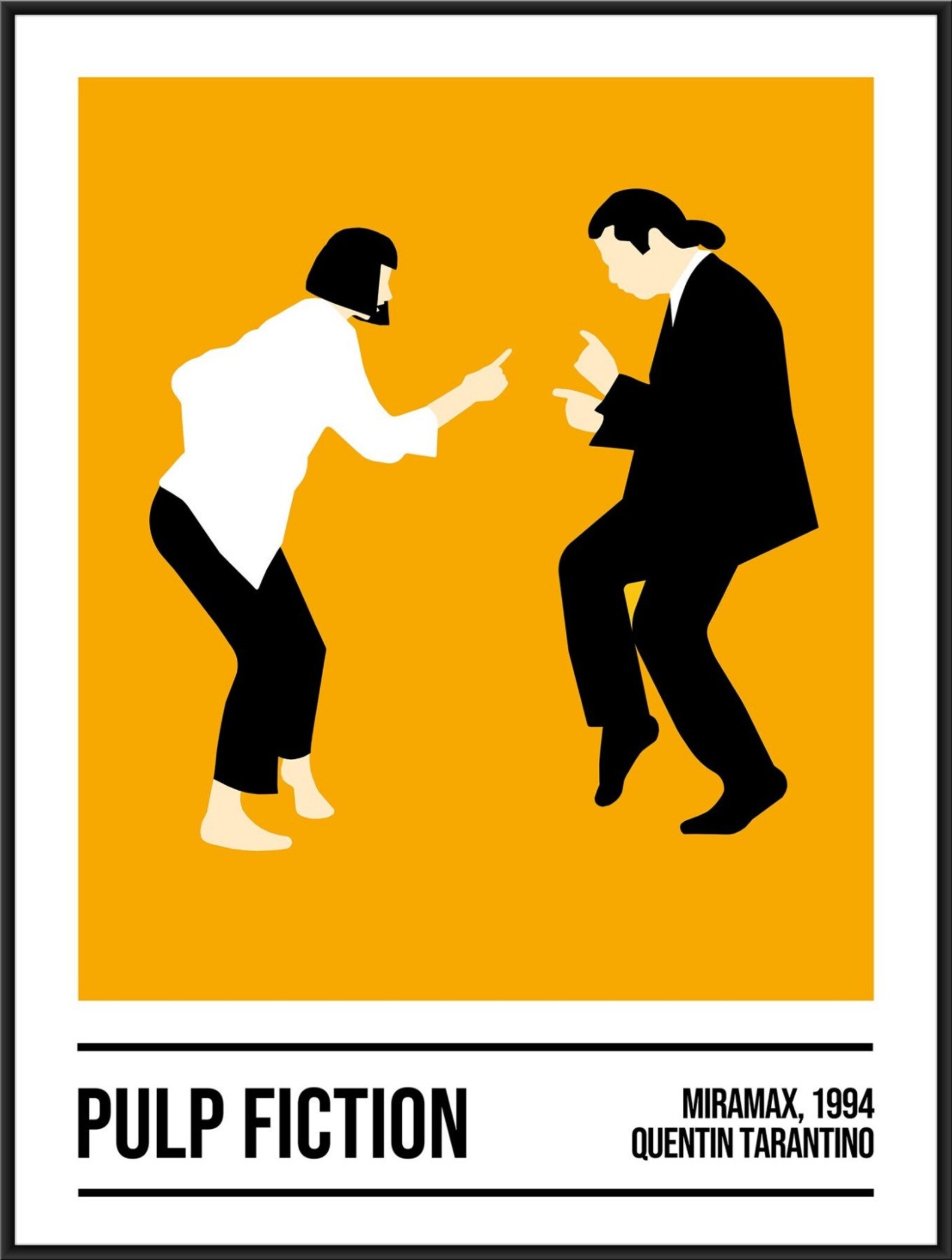 Pulp Fiction Movie Poster Pulp Fiction Dancing Print Mia - Etsy