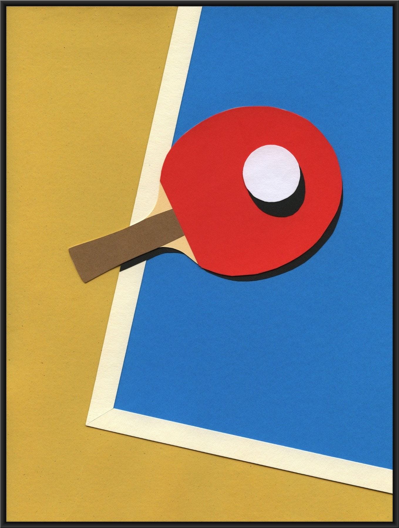 Table Tennis Poster, Sport Illustration, Table Tennis Print, Abstract ...