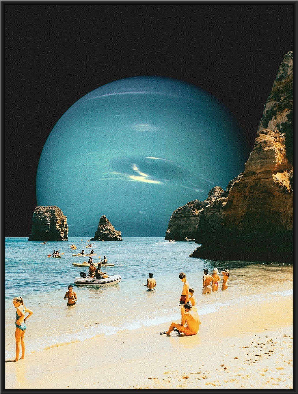 Space Beach Poster, High Quality Print, Home Decor, Wall Art ...
