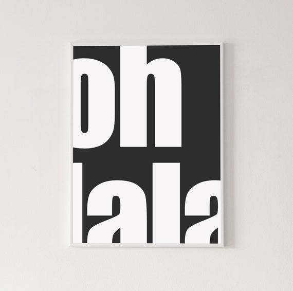 Oh Lala Poster High Quality Print Home Decor Wall Art - Etsy