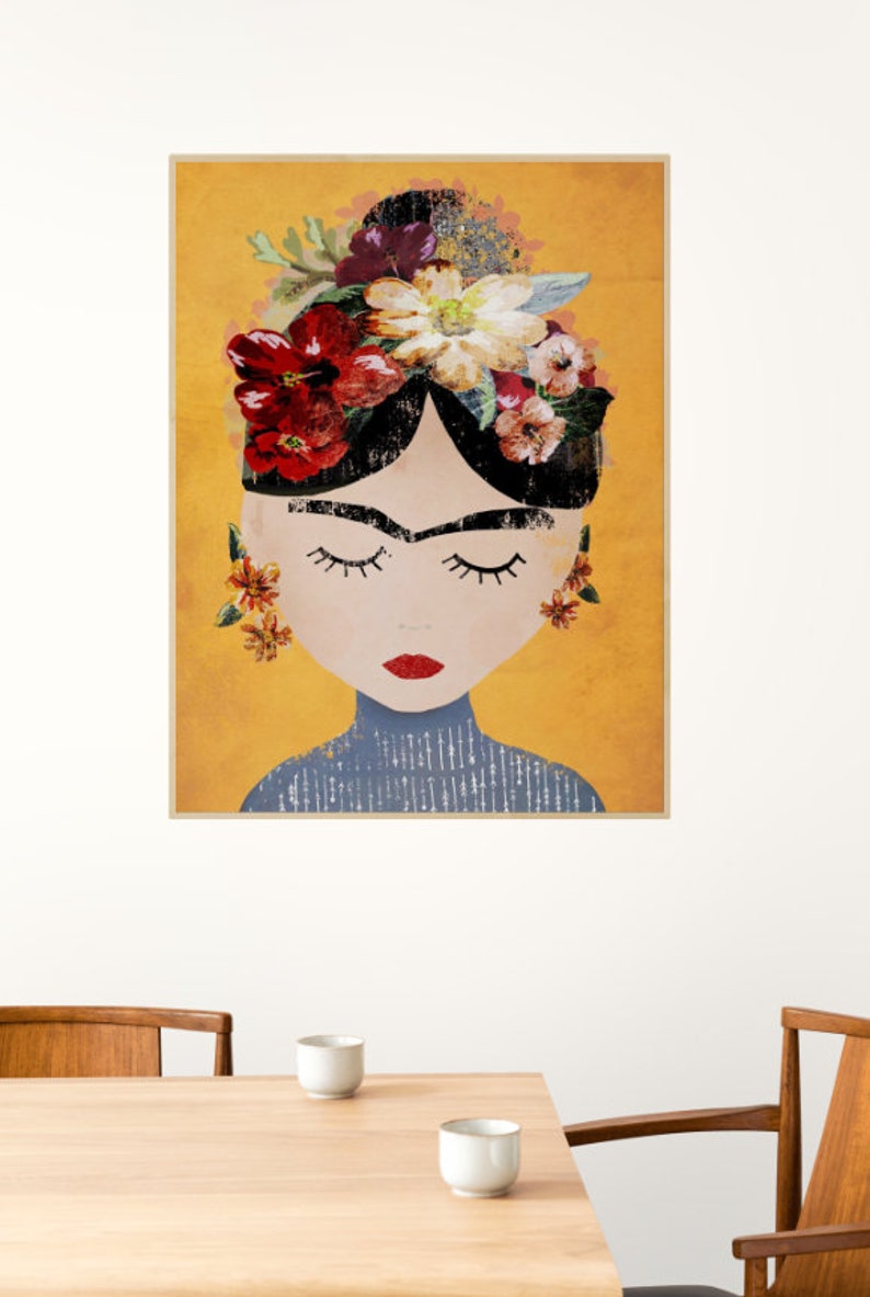 Frida Print, Frida Illustration, Frida Exhibition Poster, Feminist Art ...