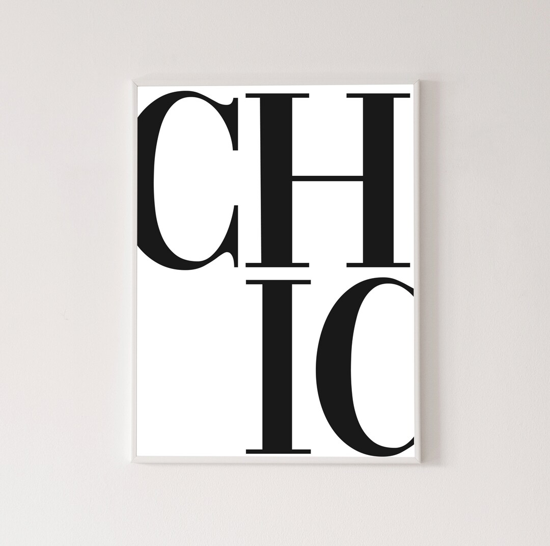 Chic Poster, High Quality Print, Home Decor, Wall Art, Contemporary ...