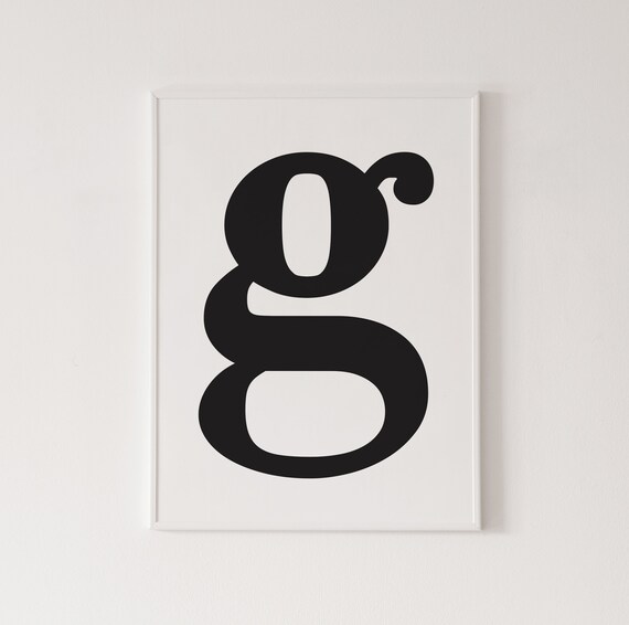 Letter G Poster High Quality Print Home Decor Wall Art | Etsy