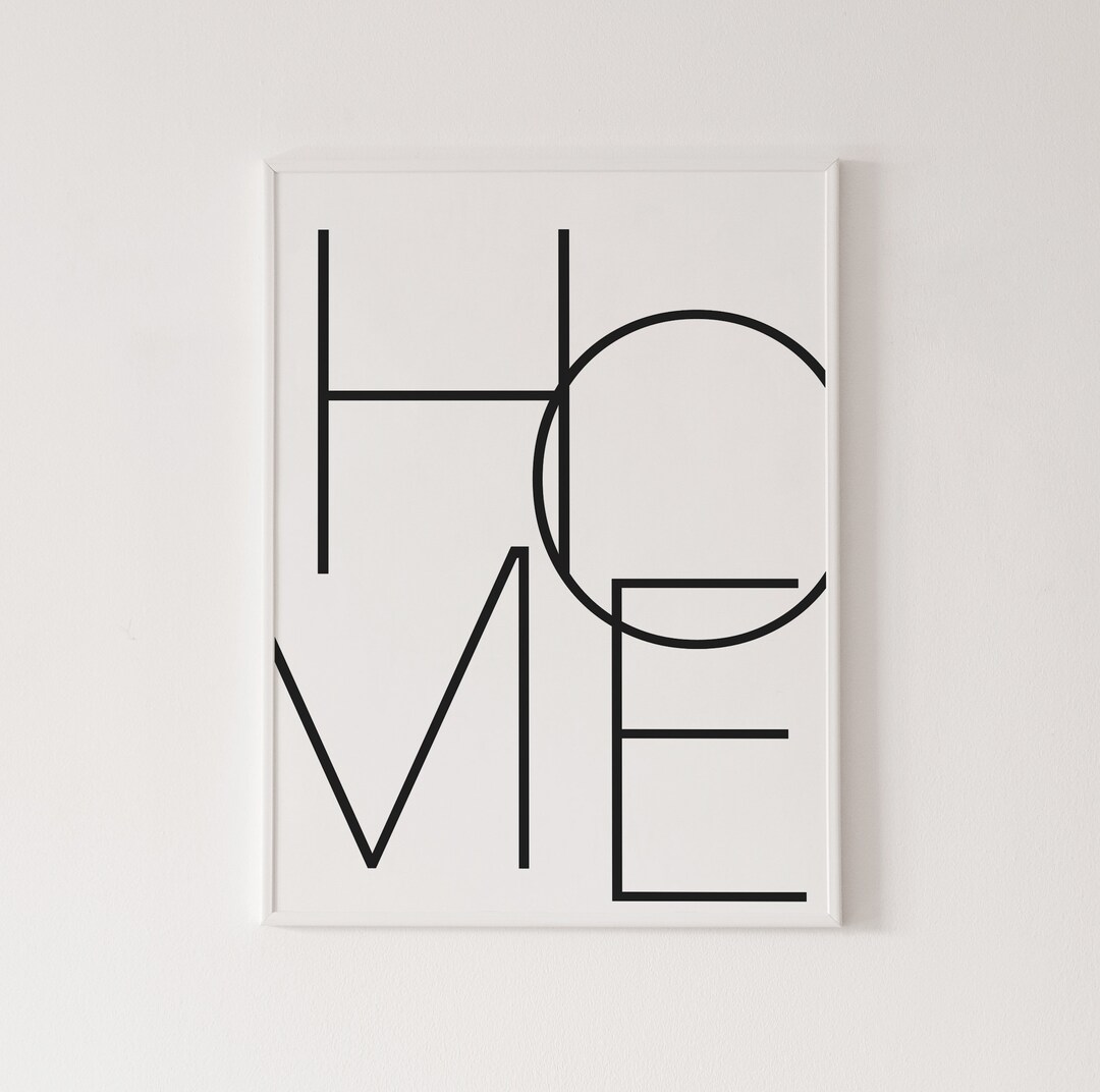 Home Print, Modern Typography, Home Poster, High Quality Print, Welcome ...