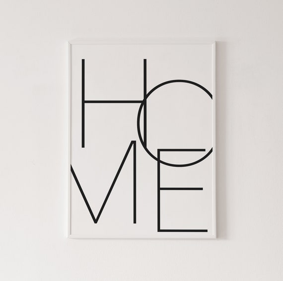 Home Print Modern Typography Home Poster High Quality - Etsy