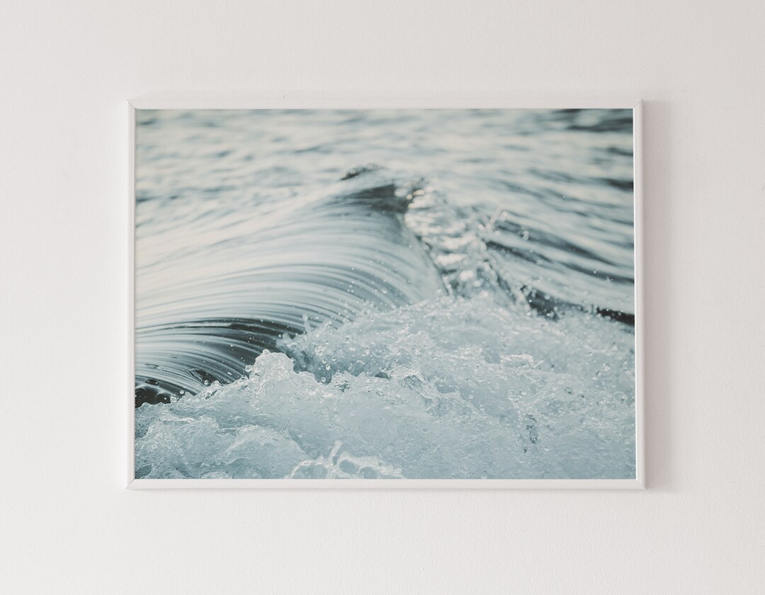 Whitewash Wave Print, Ocean Photography, Nautical Home Decor, High ...