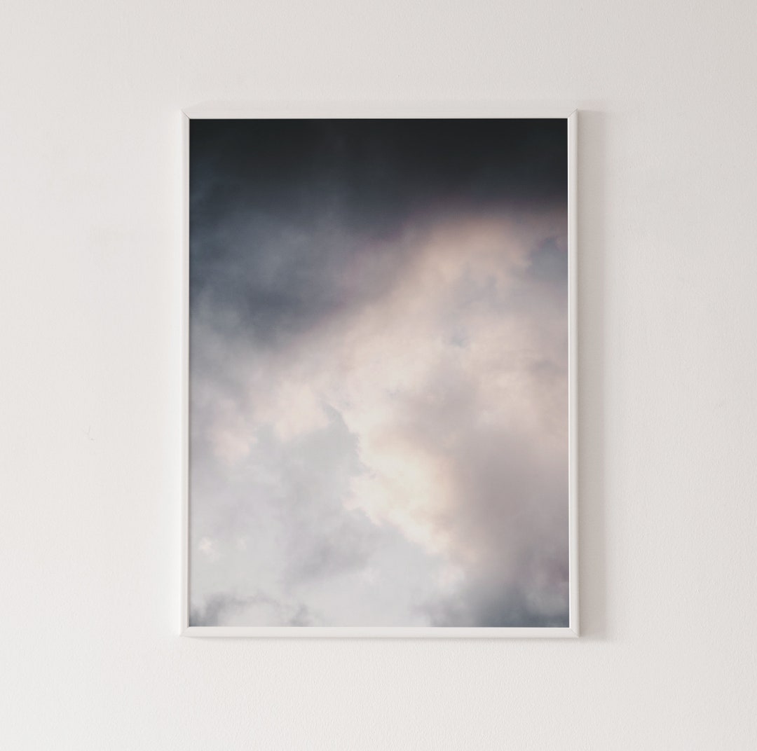 Blue Clouds Poster, High Quality Print, Home Decor, Wall Art ...