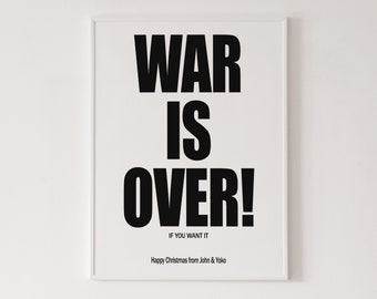 War is Over Poster | Etsy