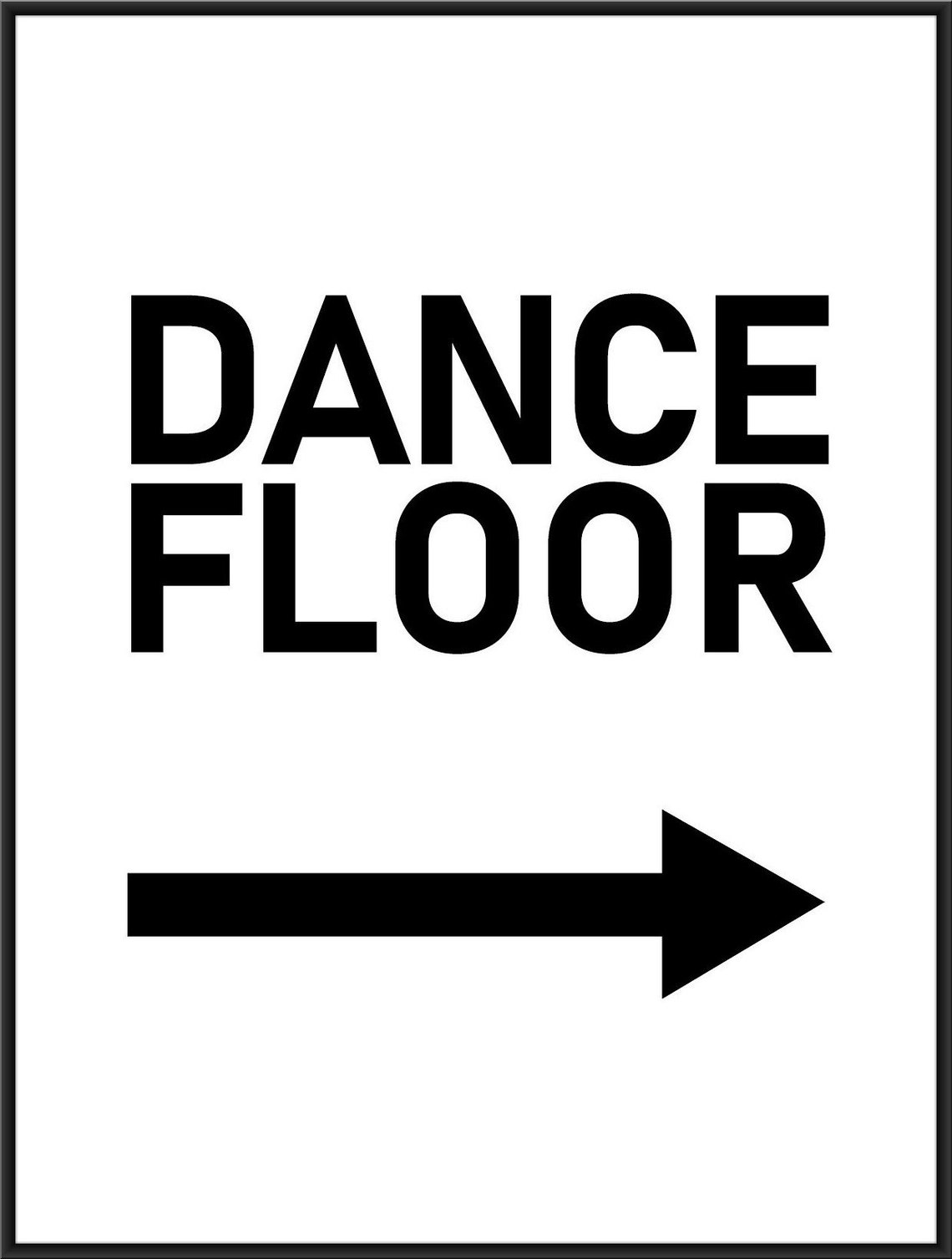 Dance Floor Print, Minimal Print, Dance Floor Arrow Poster, Dance ...