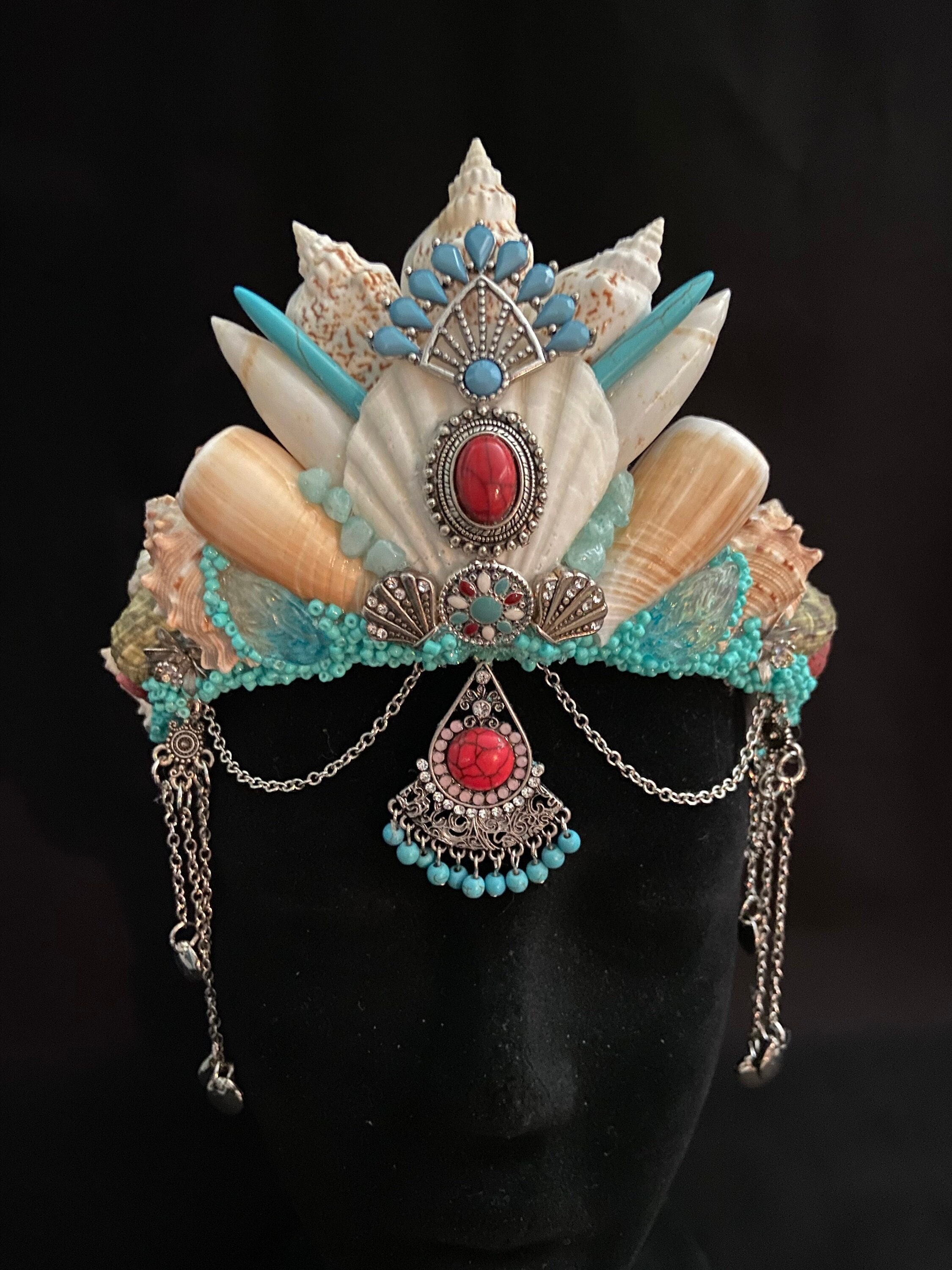 Mermaid Crown, Adult Mermaid Crown, Seashell Crown, Crown, Festival ...