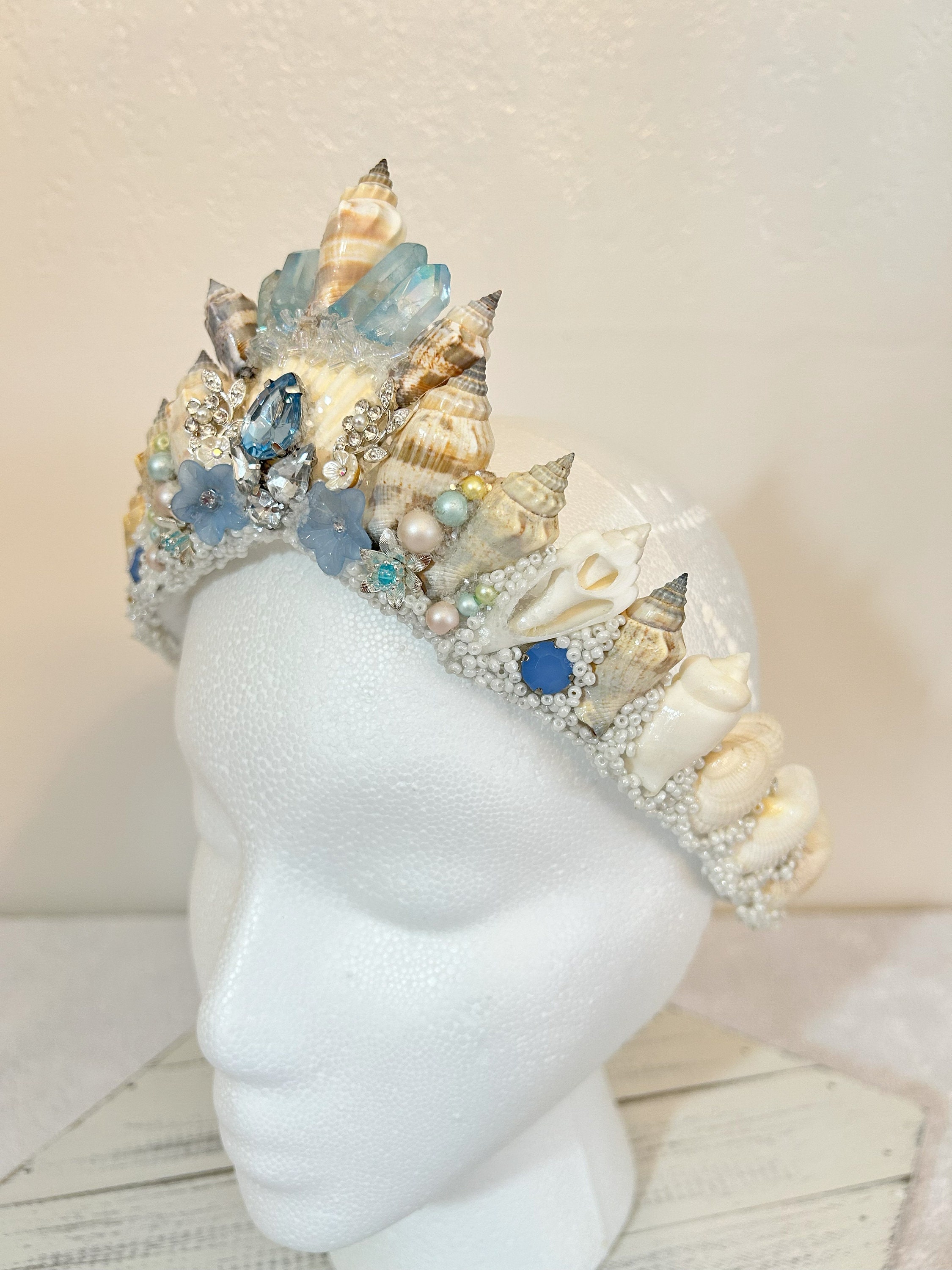 Mermaid Crown, Adult Mermaid Crown, Seashell Crown, Beach Crown ...