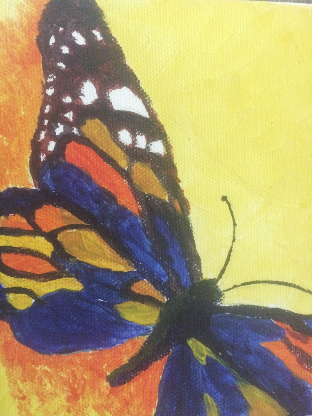 Butterfly Acrylic on Canvas - Etsy