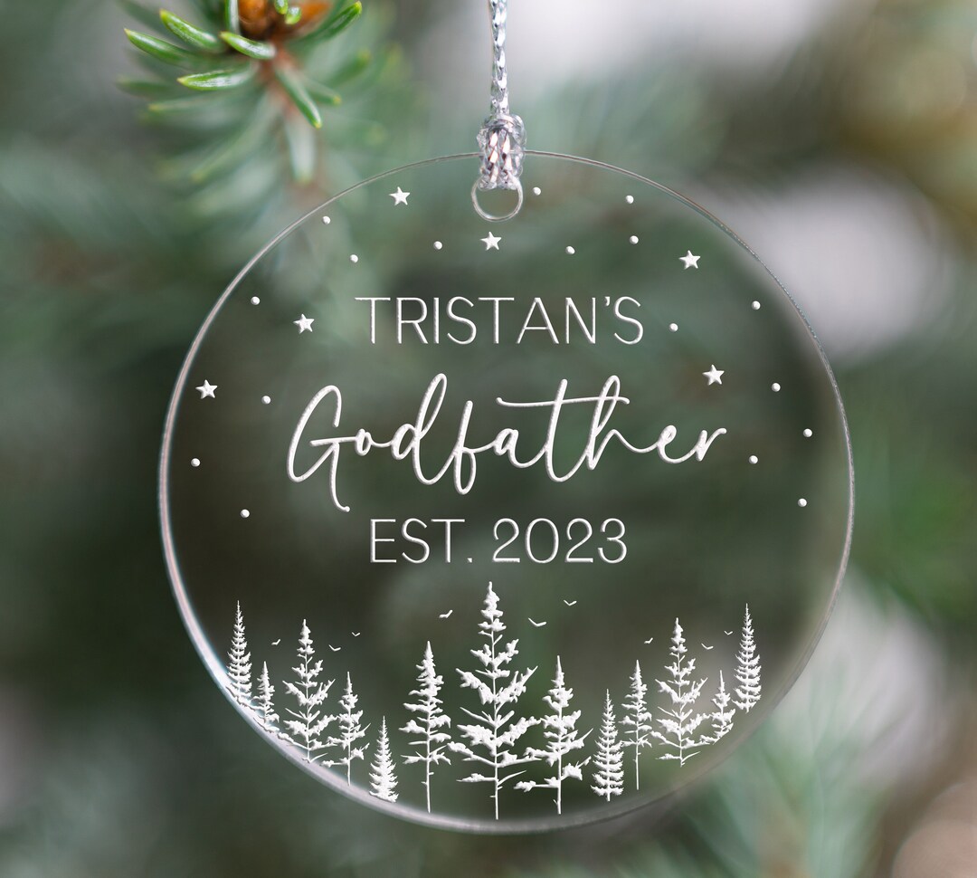 Godfather Ornament, Gift for Godparents Christmas, Gift for Godfather ...