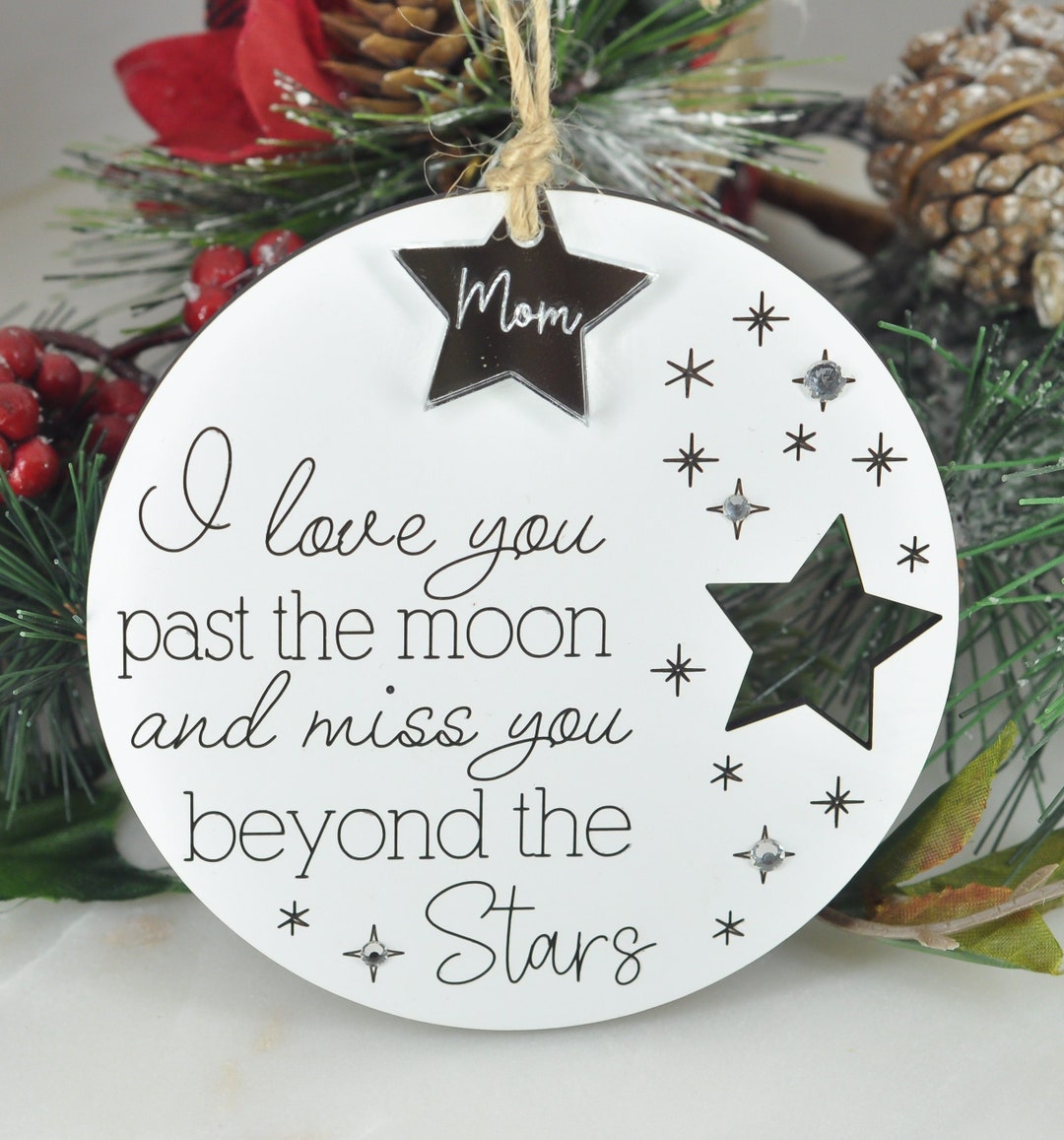 Quality Memorial Christmas Ornament, Mom and Dad or Custom Names, I ...