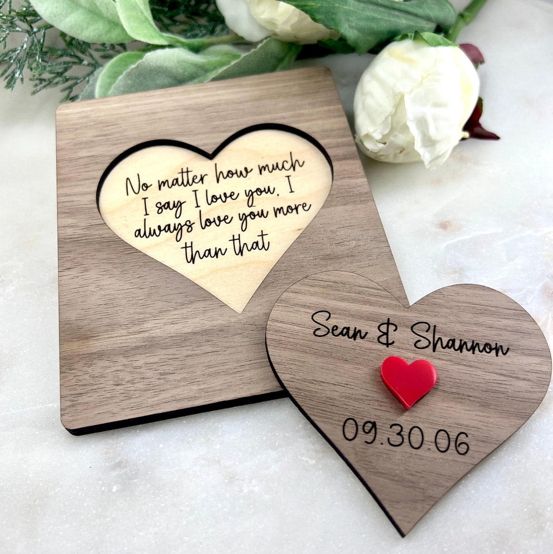 Couples Valentines Gift, Secret Message Gift Customizable, Anniversary ...