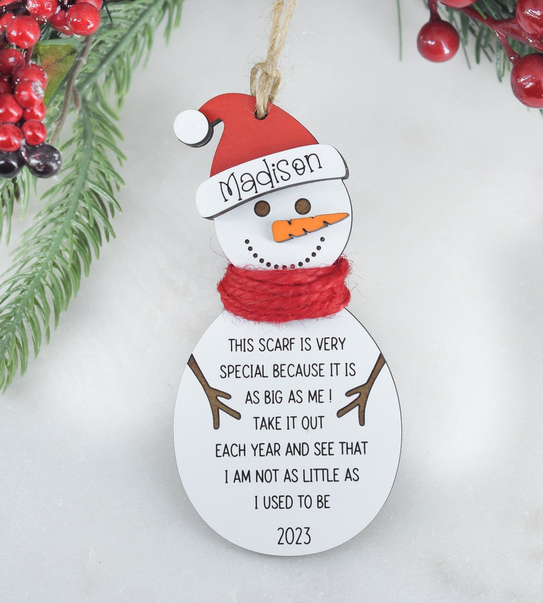 Custom Child Height Ornament, Christmas Keepsake Ornament, High Quality ...