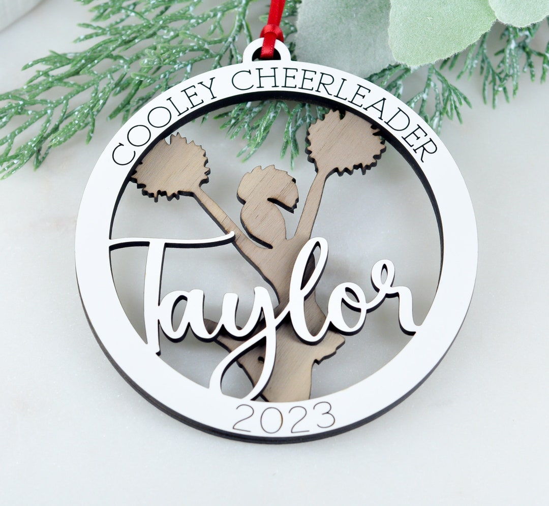 Custom Cheerleader Ornament, Cheer Christmas Ornament, Football Game ...
