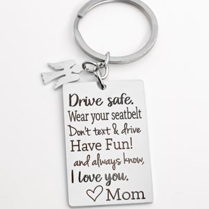 Personalized Drive Safe Key Chain, Gift for New Driver, Sweet 16 - Etsy
